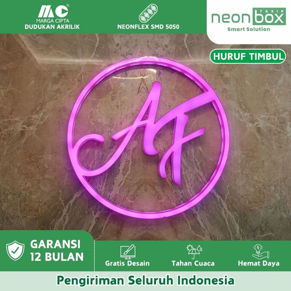 Jual Huruf Timbul Acrylic 3D Letter Led Lampu Menyala Plang Nama Huruf ...