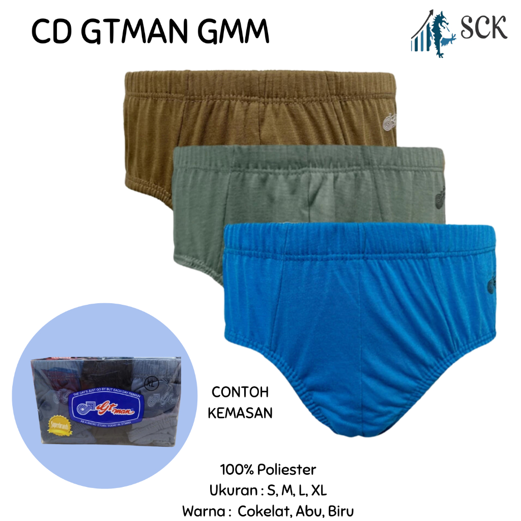 Jual [ISI 3] CD Pria GT-MAN GMM - GMN - GMKM Bahan Katun Polyester ...