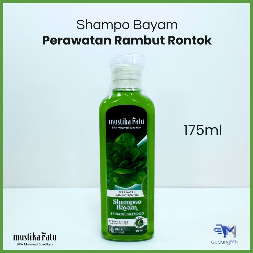 Jual Mustika Ratu Shampoo Bayam Perawatan Rambut Rontok 175ml | Shopee ...