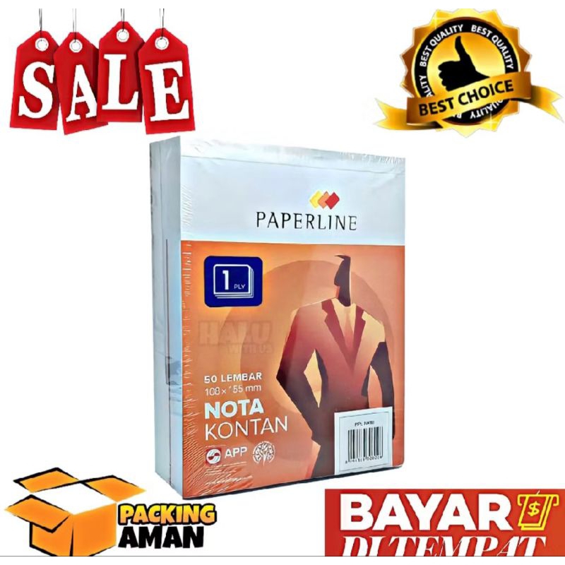 Jual Nota kontan paperline 1ply 1pack (10 buku) | Shopee Indonesia