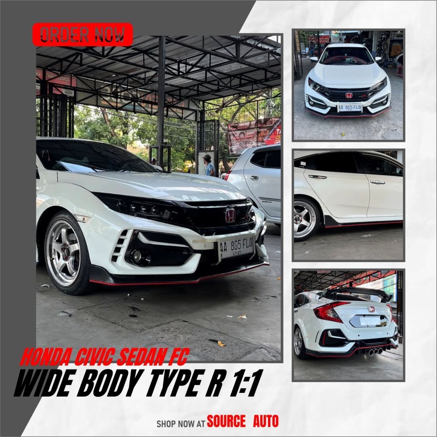Jual UPGRADE BUMPER BODY HONDA CIVIC SEDAN FC TO TYPE R FK8 WITH ...
