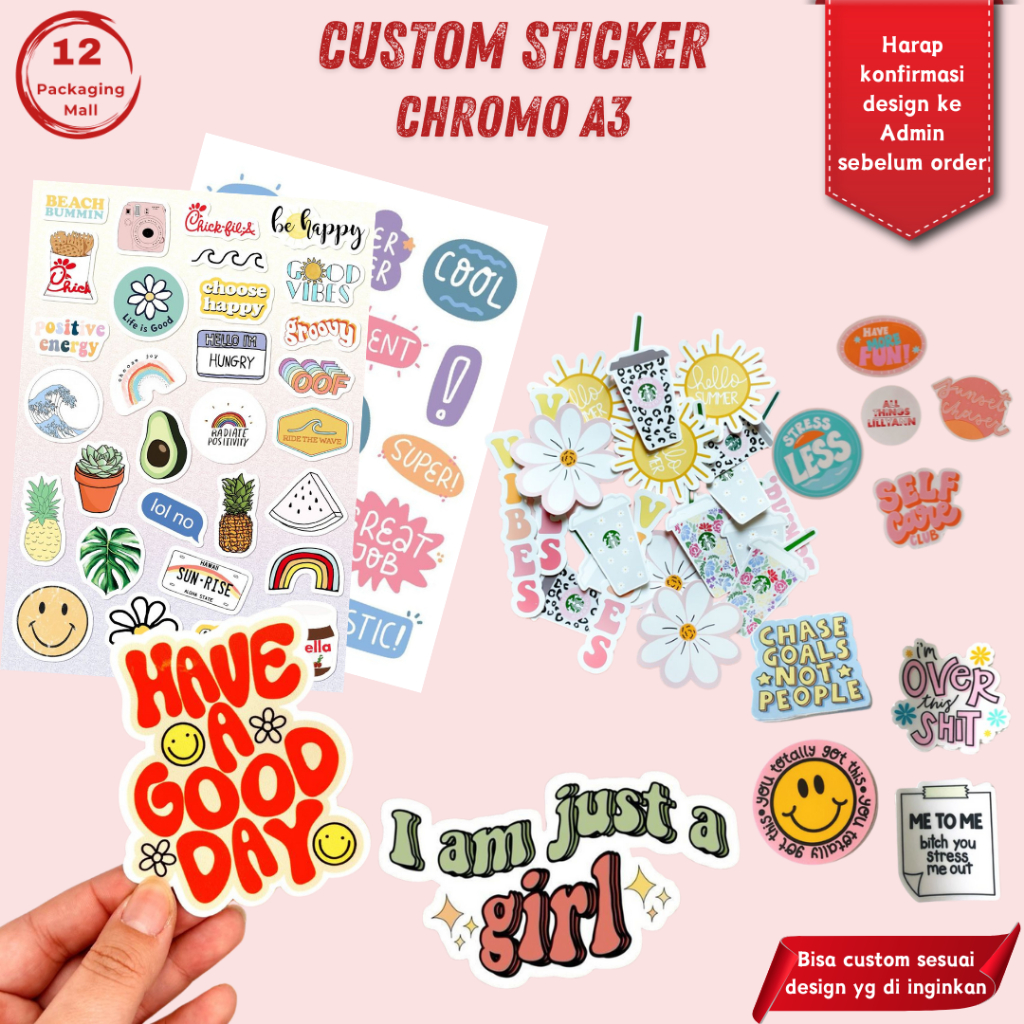 Jual Cetak Sticker Chromo Custom per lembar A3 | Shopee Indonesia