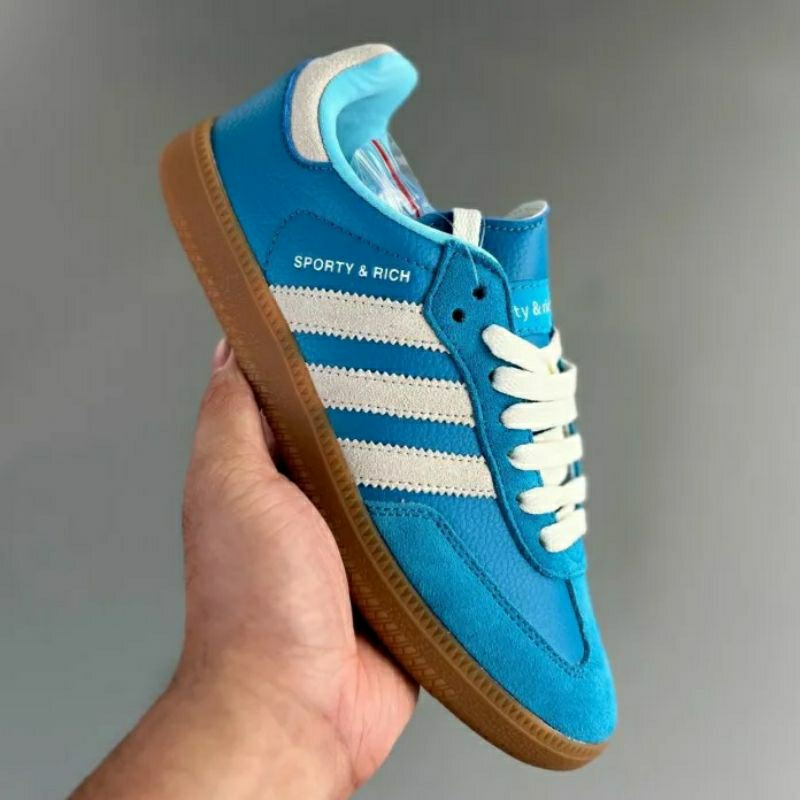Jual sepatu samba OG blue rush | Shopee Indonesia