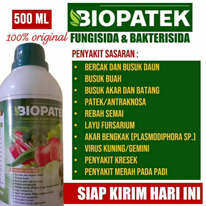 Jual Biopatek 500 ML Fungisida & Bakterisida Hayati | Shopee Indonesia Jual Biopatek 500 ML Fungisida & Bakterisida Hayati | Shopee Indonesia