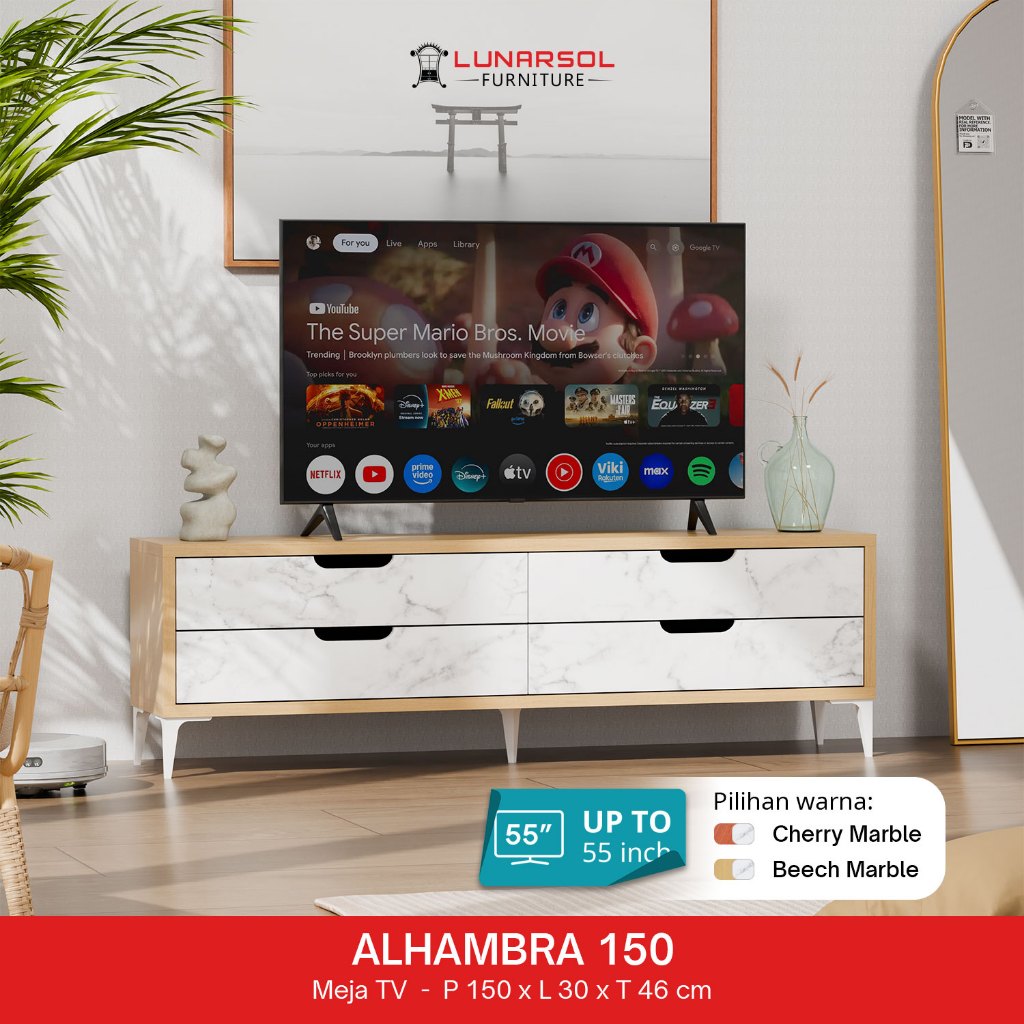 Jual LUNARSOL Alhambra Rak TV | Meja TV 55" Inch Modern | TV BUFFET ...