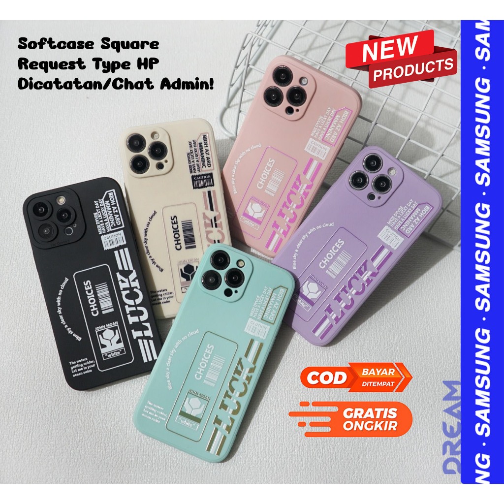 Jual [UV36] Softcase Square Luck For SAMS A55 A35 A25 A04S A13 4G/5G A32 4G/5G SAMS A05S A05 A04 ...