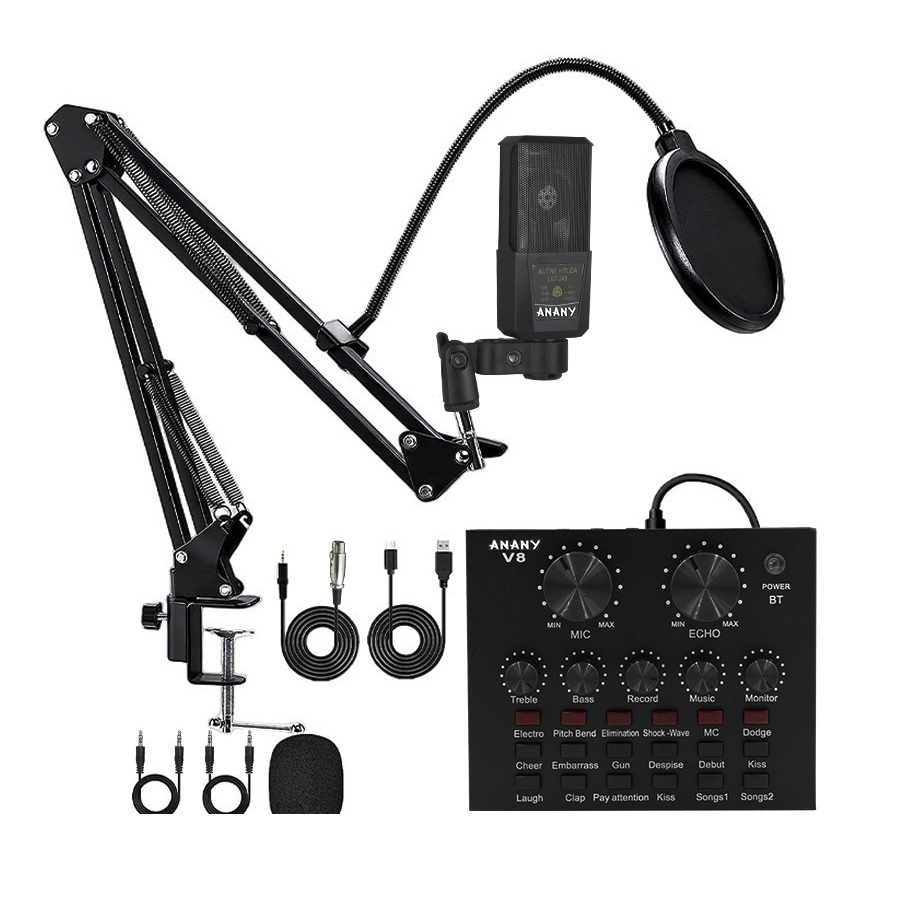 Jual ANANY Mikrofon kondensor LGT240 mikrofon Set siaran langsung ...