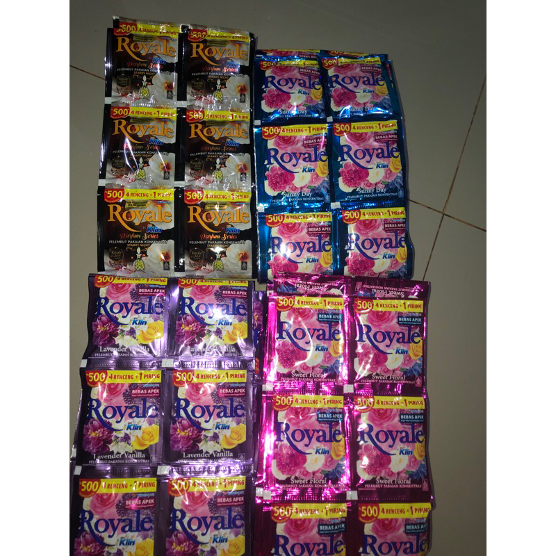 Jual Royale Pewangi pakaian (Beli 4 Renteng + Piring cantik) | Shopee ...