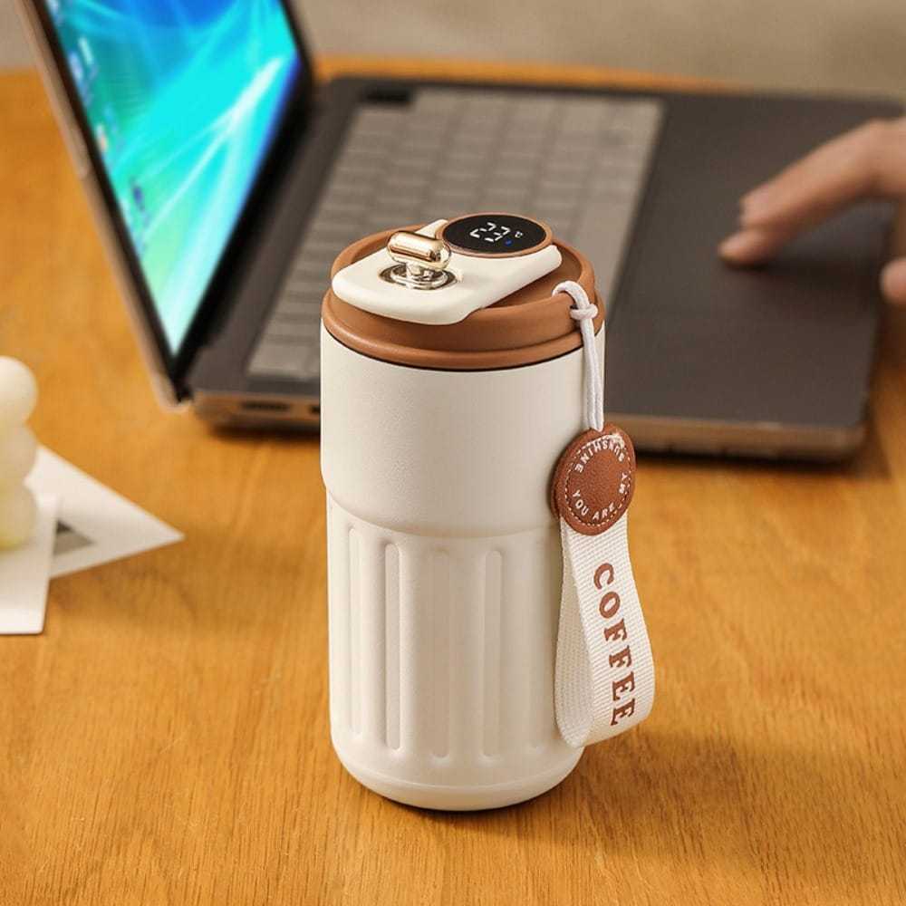 Jual tumbler termos stainless steel mug coffee SUS 316 450ML tumbler cup coffee digital LED suhu ...