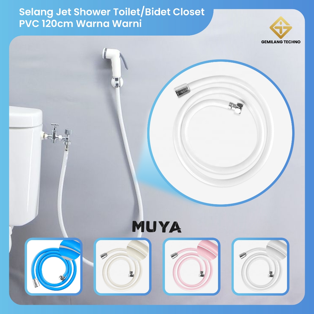 Jual Selang Jet Shower Toilet Bidet Closet PVC Elastis 120cm | Selang ...