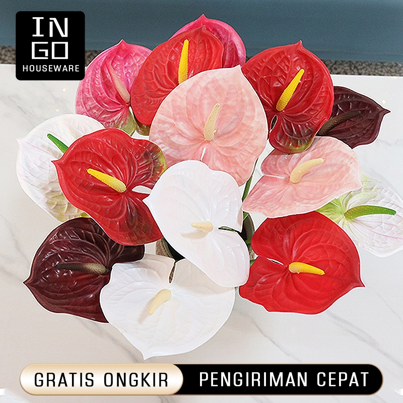 Jual bunga artificial Anthurium Kuping Gajah Jumbo Artificial dekorasi ...