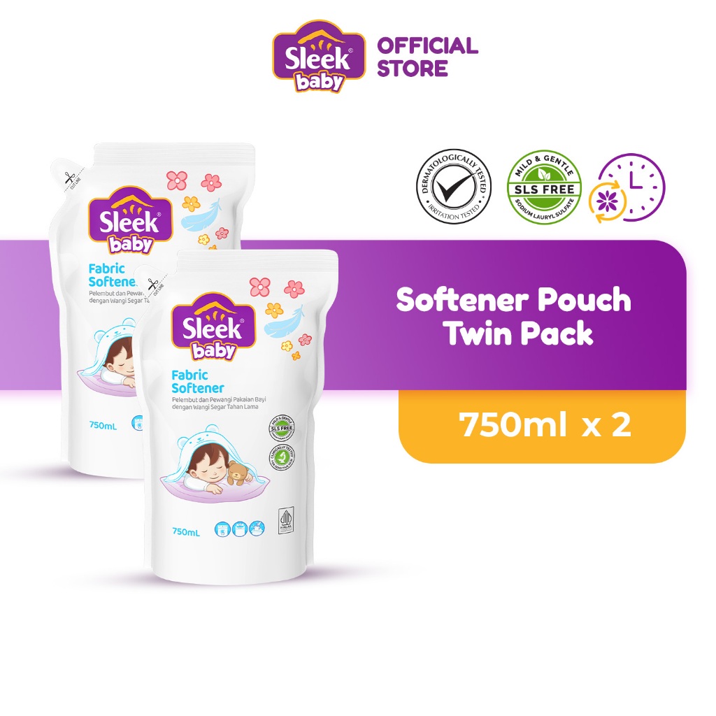 Jual Sleek Baby Softener Pouch 750ml Twin Pack | Shopee Indonesia