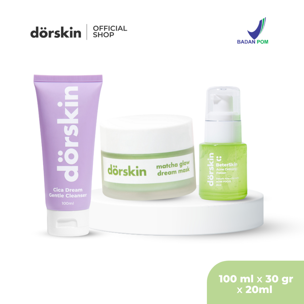 Jual Dorskin - Acne Skin Set | Bundle Cica Dream Cleanser Acne Calming ...