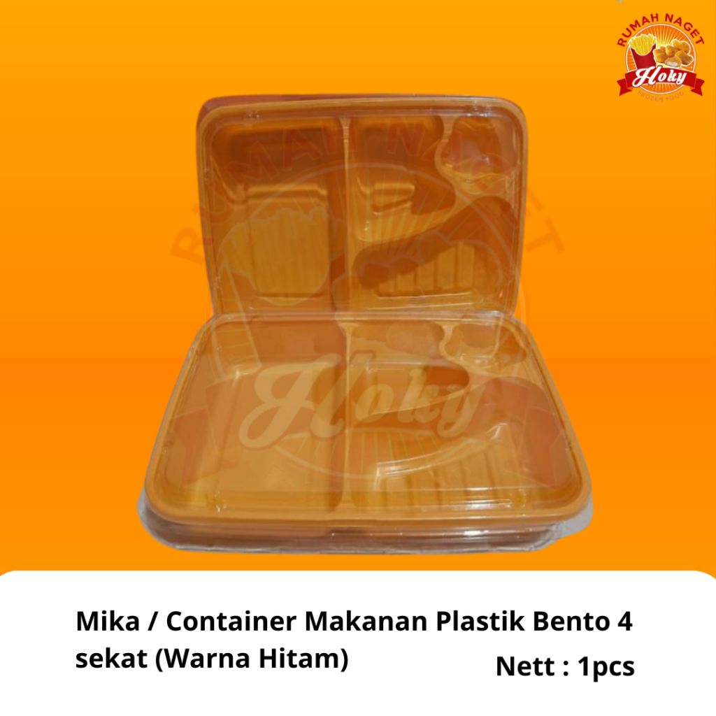 Jual Mika / Plastik Container Makanan / Kotak Bento Premium 4 Sekat ...