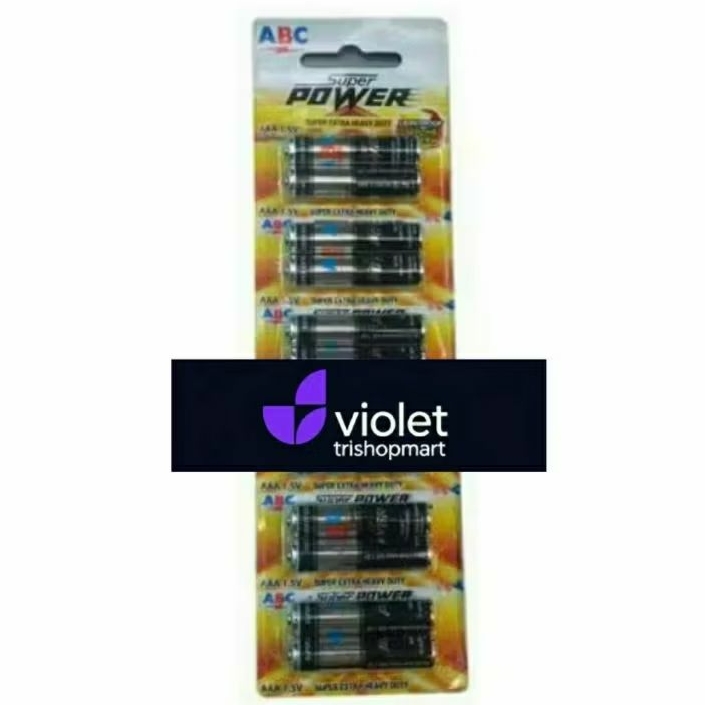 Jual BATERAI ABC AAA POWER,1 RENCENG | Shopee Indonesia
