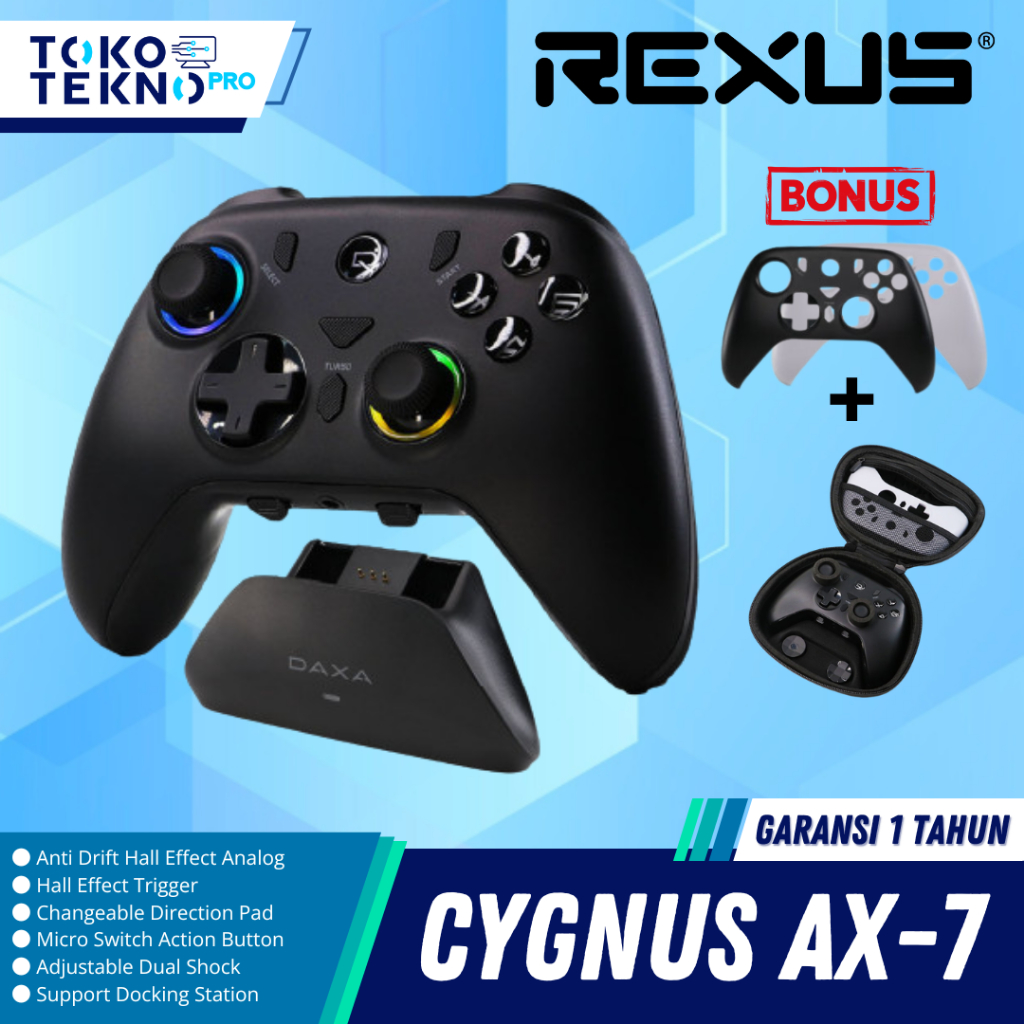 Jual Rexus Daxa Cygnus AX7 / AX-7 Gamepad Controller Joystick For PS/PC ...
