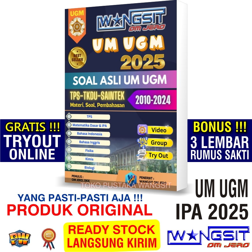 Jual Buku Wangsit UTBK SNBT UTUL UM UGM 2025 - TPS TKDU SAINTEK Program IPA 2025 | Shopee Indonesia