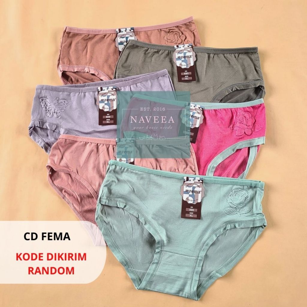 Jual 12 Pcs Celana Dalam Cd Wanita Dewasa Mix Polos Emboss Fema 884 885 Lusinan Murah - NVA0678 ...