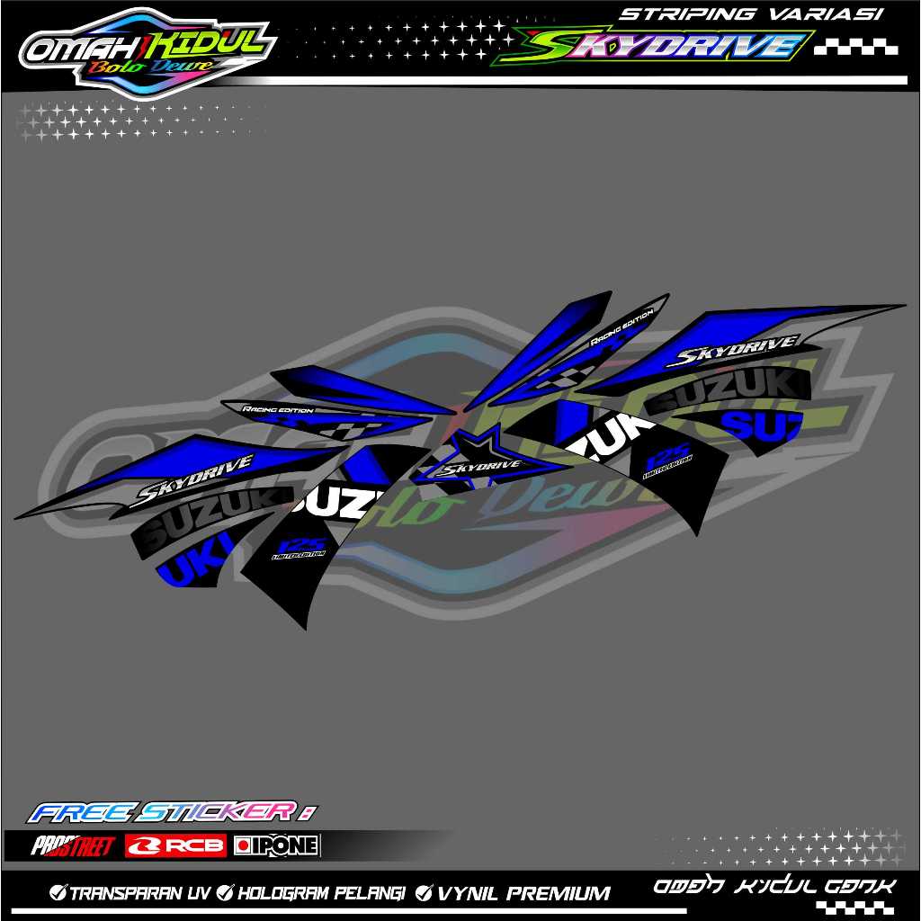 Jual STRIPING VARIASI MOTOR SUZUKI SKY DRIVE / STIKER LIST MOTOR SUZUKI ...