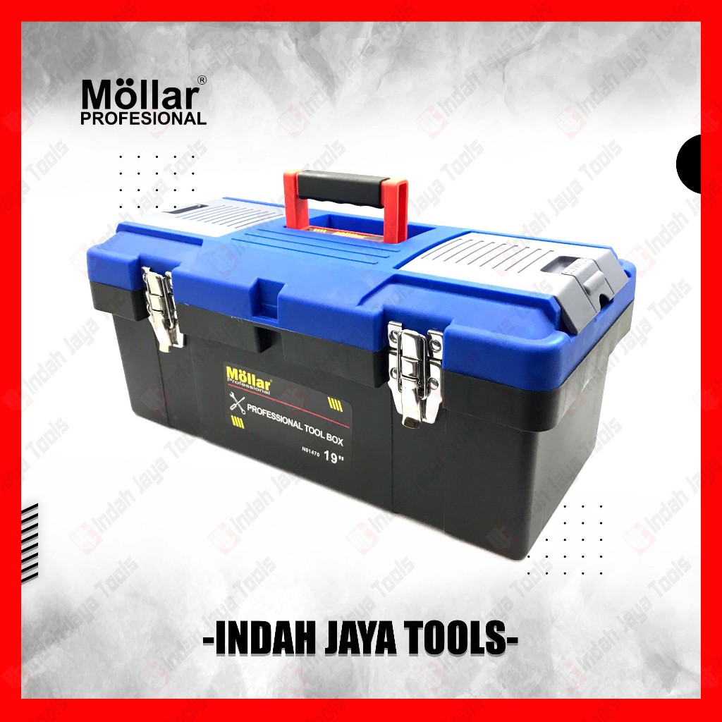 Jual MOLLAR Toolbox Plastik 19 Inch Tool Box Kit - Kotak Tempat Kunci Perkakas Set | Shopee ...