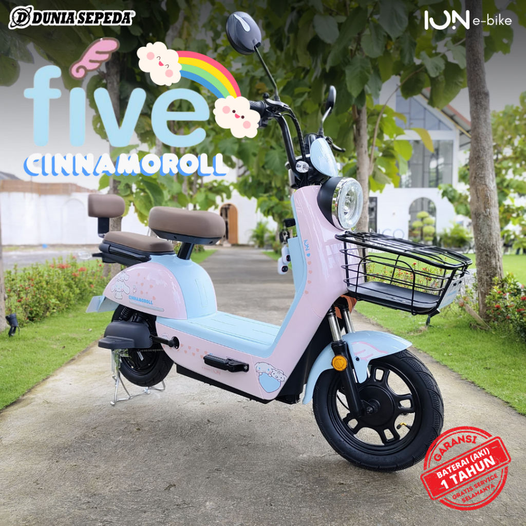 Jual SEPEDA LISTRIK ION FIVE CINAMORROL VERSION | Shopee Indonesia