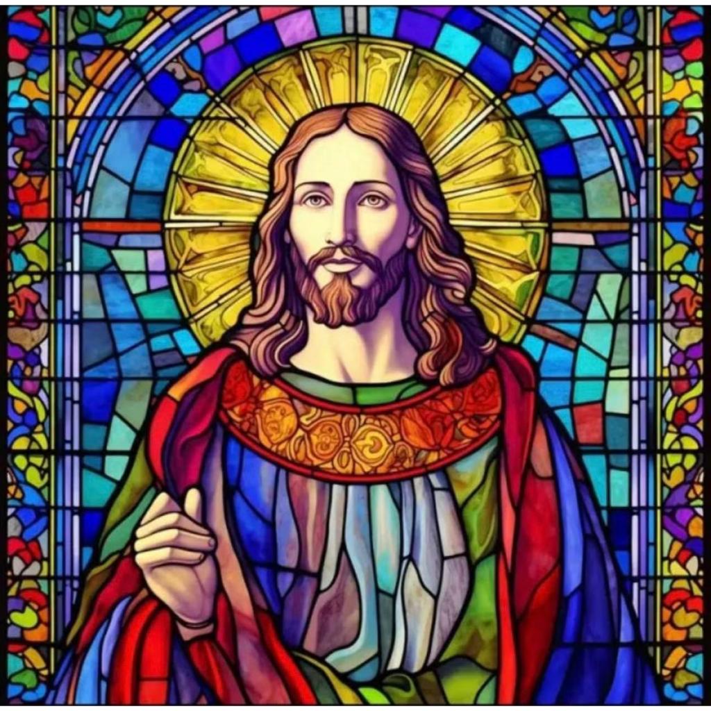 Jual LUKISAN FULL DIAMOND 5D PAINTING (DIY) YESUS PAINTING 35X35cm (PxT ...