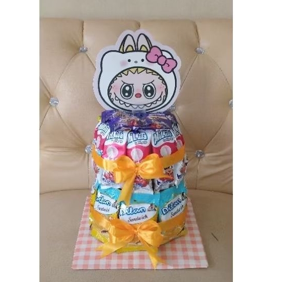 Jual Snack tower cake labubu ulang tahun ready murah Bandung | Shopee ...