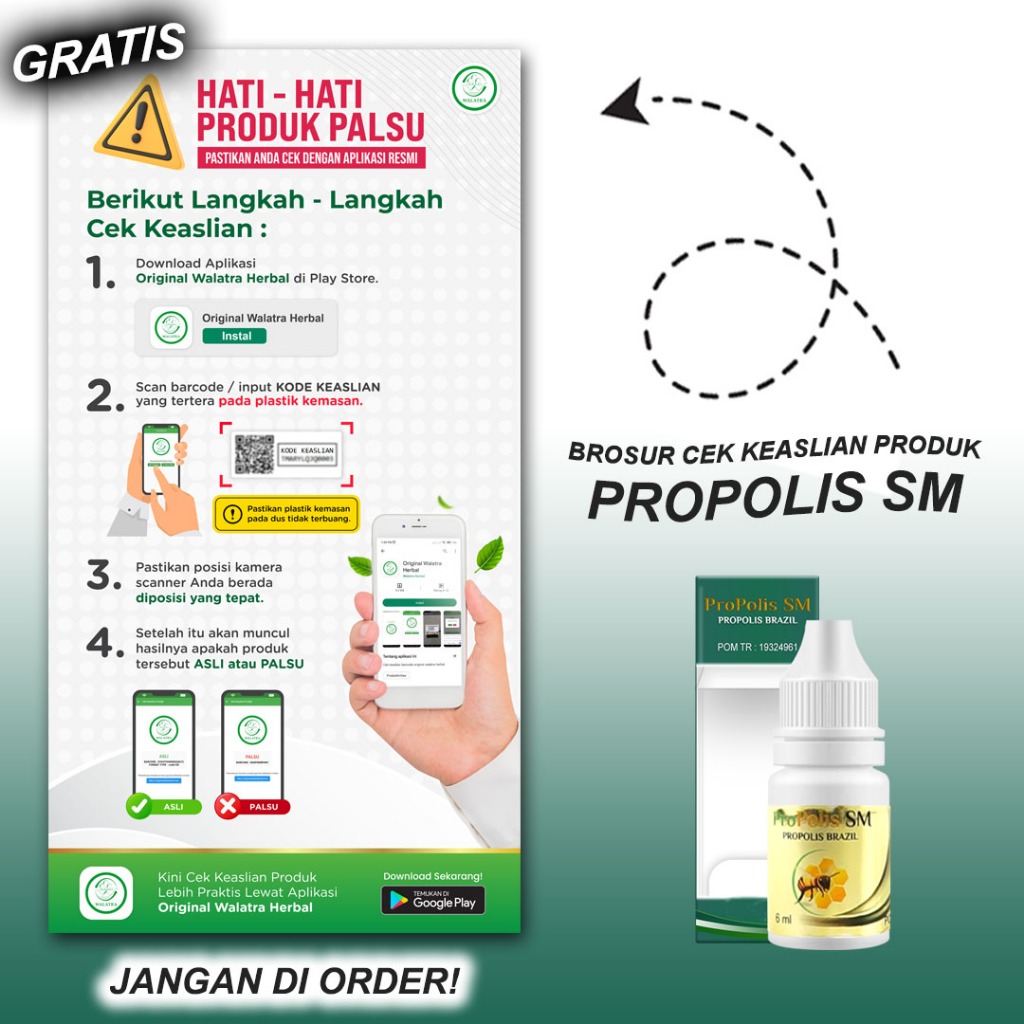Jual BROSUR CEK KEASLIAN PRODUK PROPOLIS SM | Shopee Indonesia