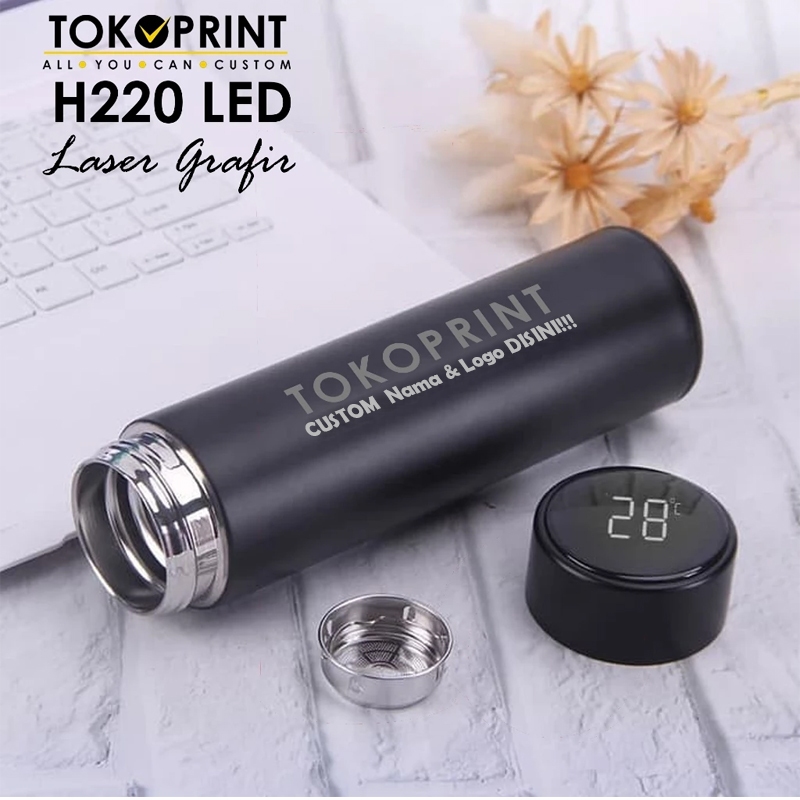 Jual Custom Laser Grafir 500ml H220 LED Botol Air Stainles Steel Tumbler Vacum Sovenir Murah ...