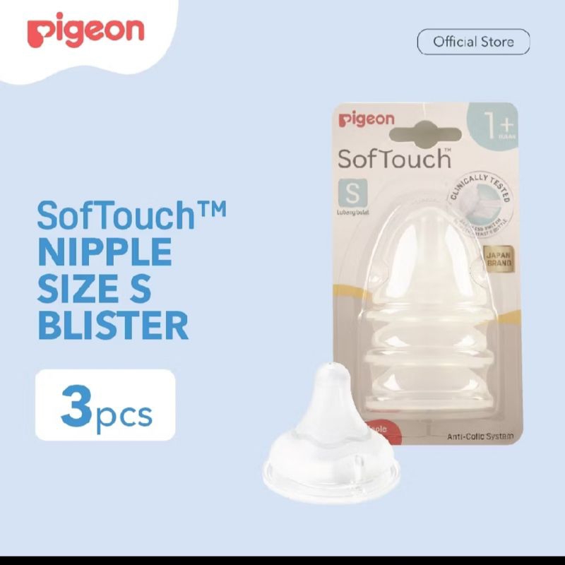 Jual Pigeon Nipple Wide Neck peristaltic plus soft touch wideneck Isi 3 pc | Shopee Indonesia