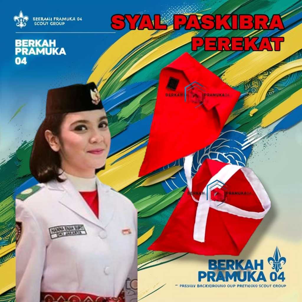 Jual Slayer syal scraft merah putih segitiga perekat | Shopee Indonesia
