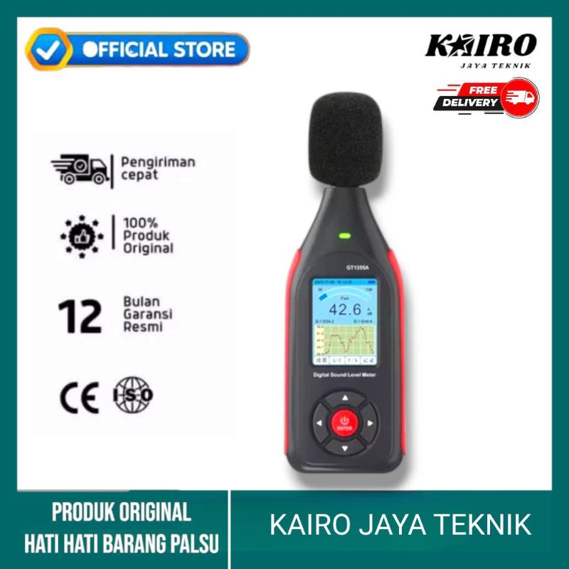 Jual Sound Level Meter Data Logger with Alarm GT1355A Noise Decibel ...