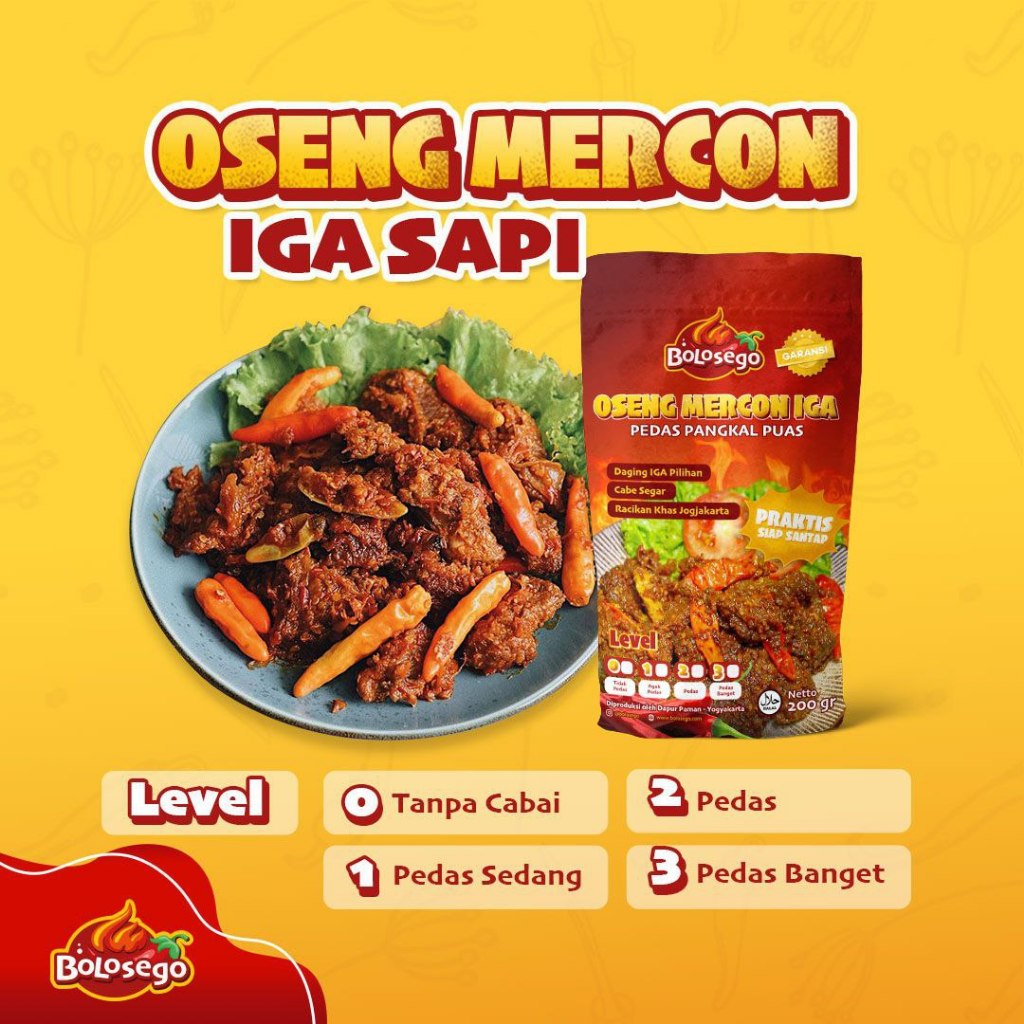 Jual 1 PACK OSENG IGA MERCON BOLOSEGO (200 GRAM) | Shopee Indonesia