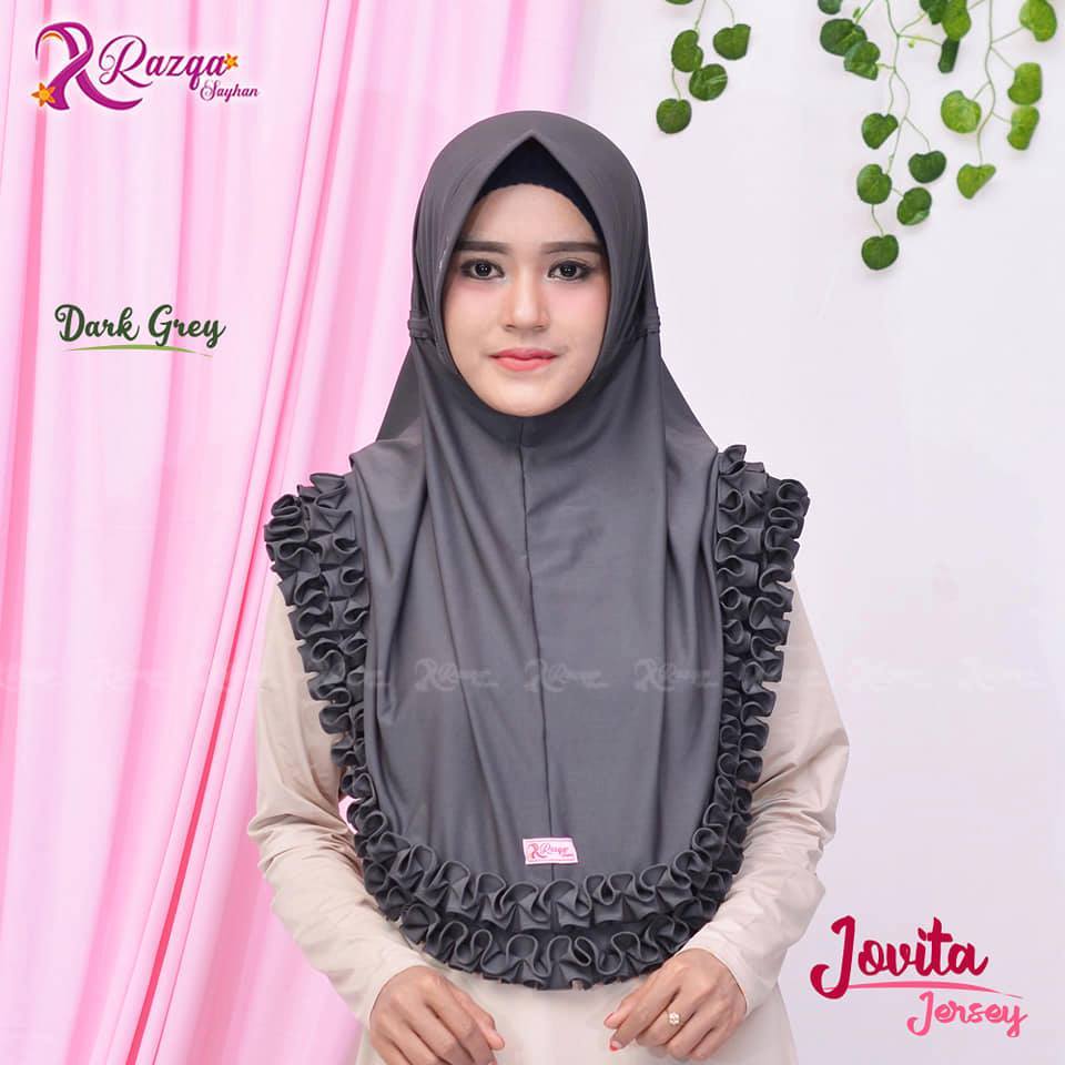 Jual Baru Razqa Hijab Bergo Jovita Kerudung Instan Bahan Jersey Premium ...