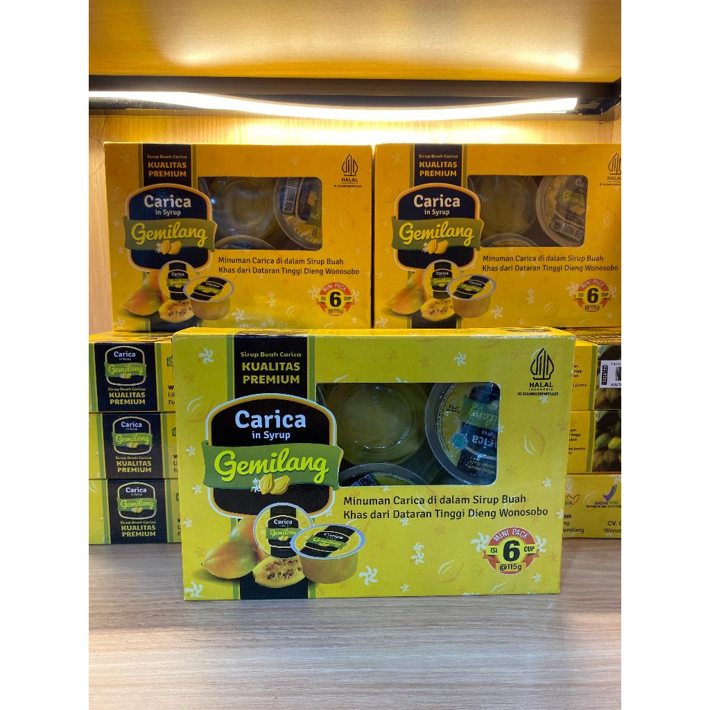 Jual Carica Gemilang isi 6 cup @115g minuman Carica Khas Dieng oleh ...