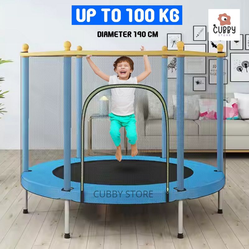 Jual Trampoline Mainan anak D 140 CM up to 100kg Mainan loncat-loncatan TRP | Shopee Indonesia