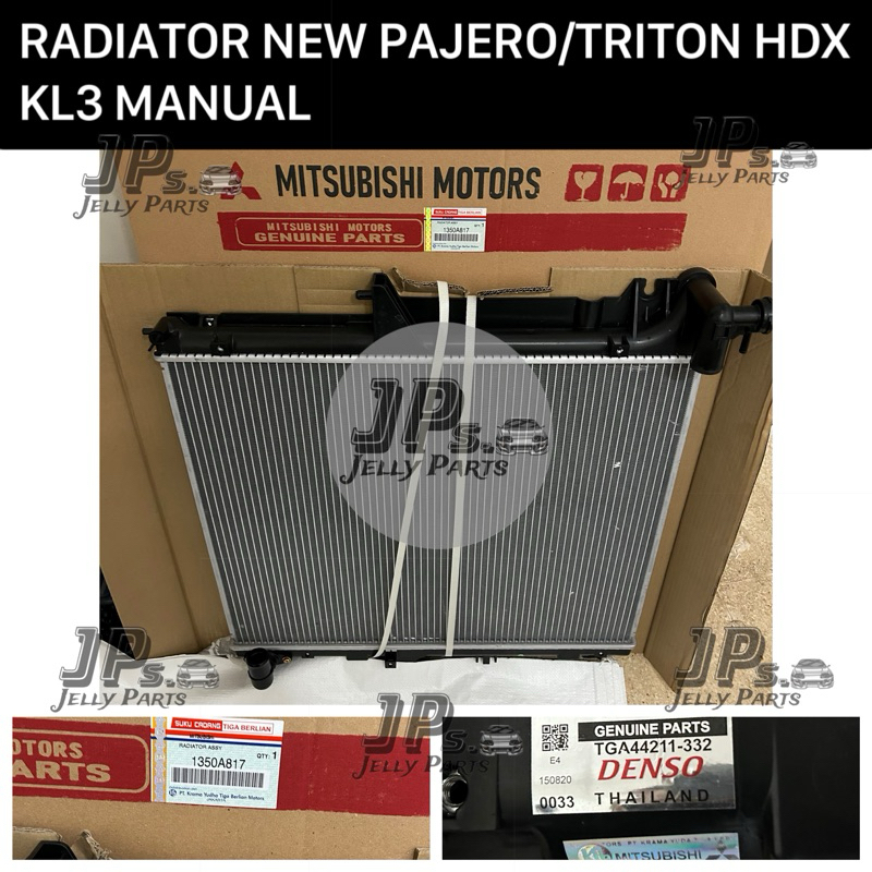 Jual RADIATOR ASSY MITSUBISHI NEW PAJERO / TRITON HDX / KL3 MANUAL ASLI ...