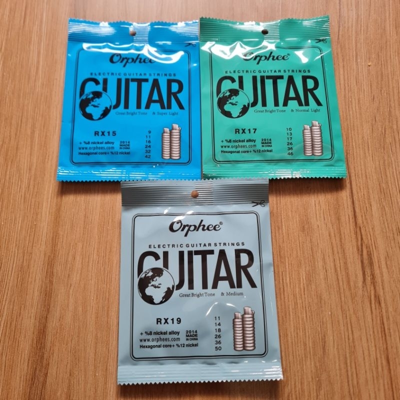 Jual satu set senar gitar orphee elektrik electric semua tipe RX ...
