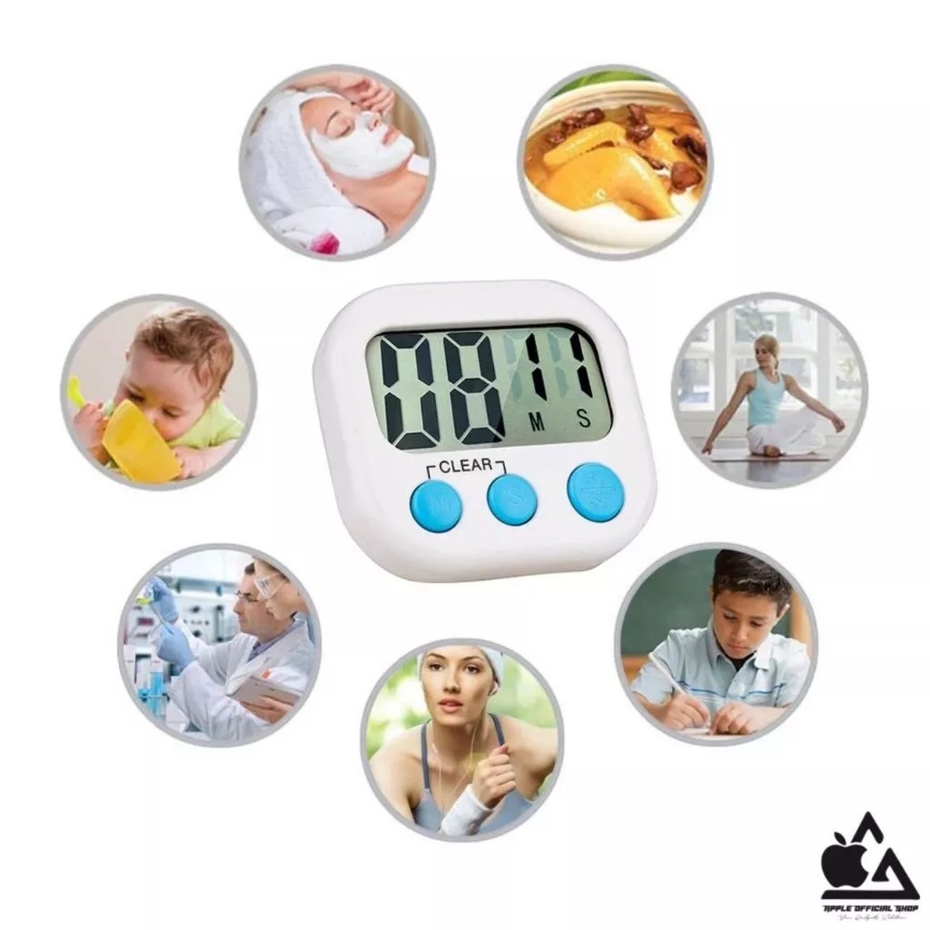 Jual Digital Kitchen Timer LED Display Magnet + Standing Alarm ...