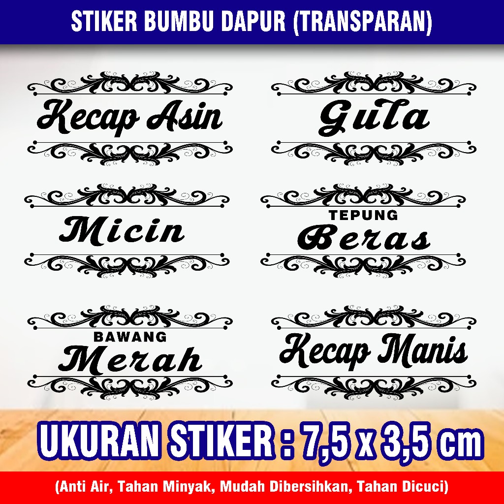 Jual STIKER BUMBU BENING/TRANSPARAN | LABEL BUMBU | STIKER BUMBU DAPUR ...