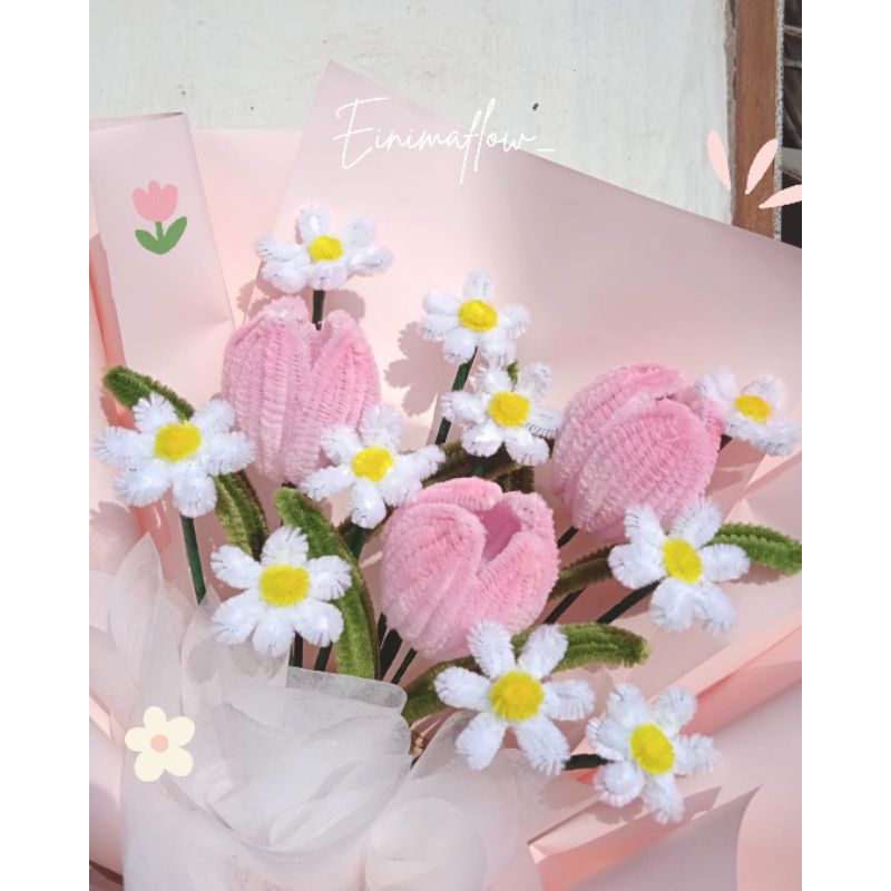Jual Einimaflow - Bouquet Pipe Cleaner || Buket Tulip Pipe Cleaner ...