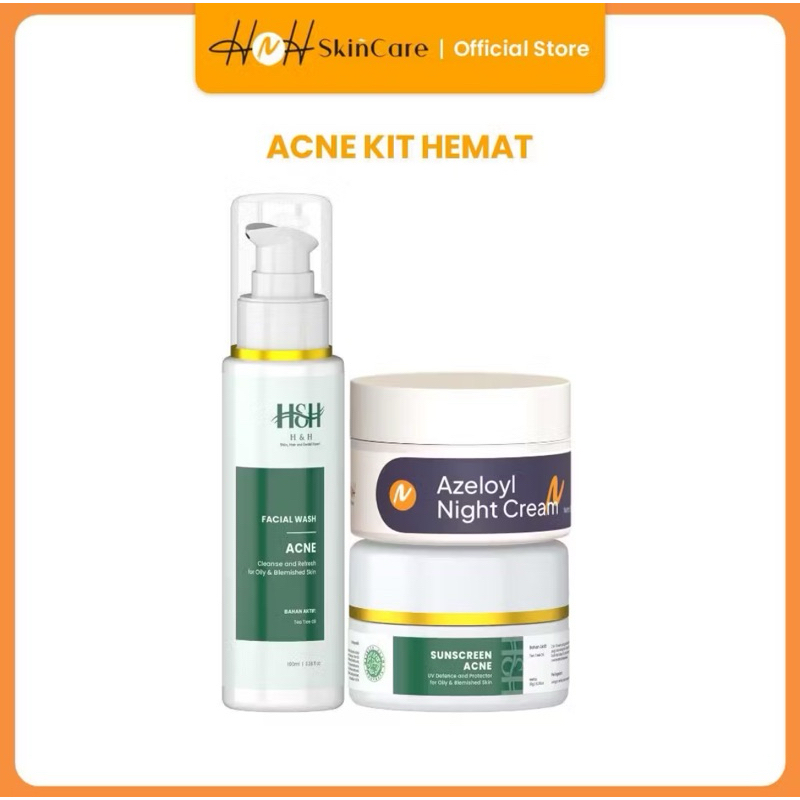 Jual HNH Skincare Paket Acne Kit Hemat | Shopee Indonesia