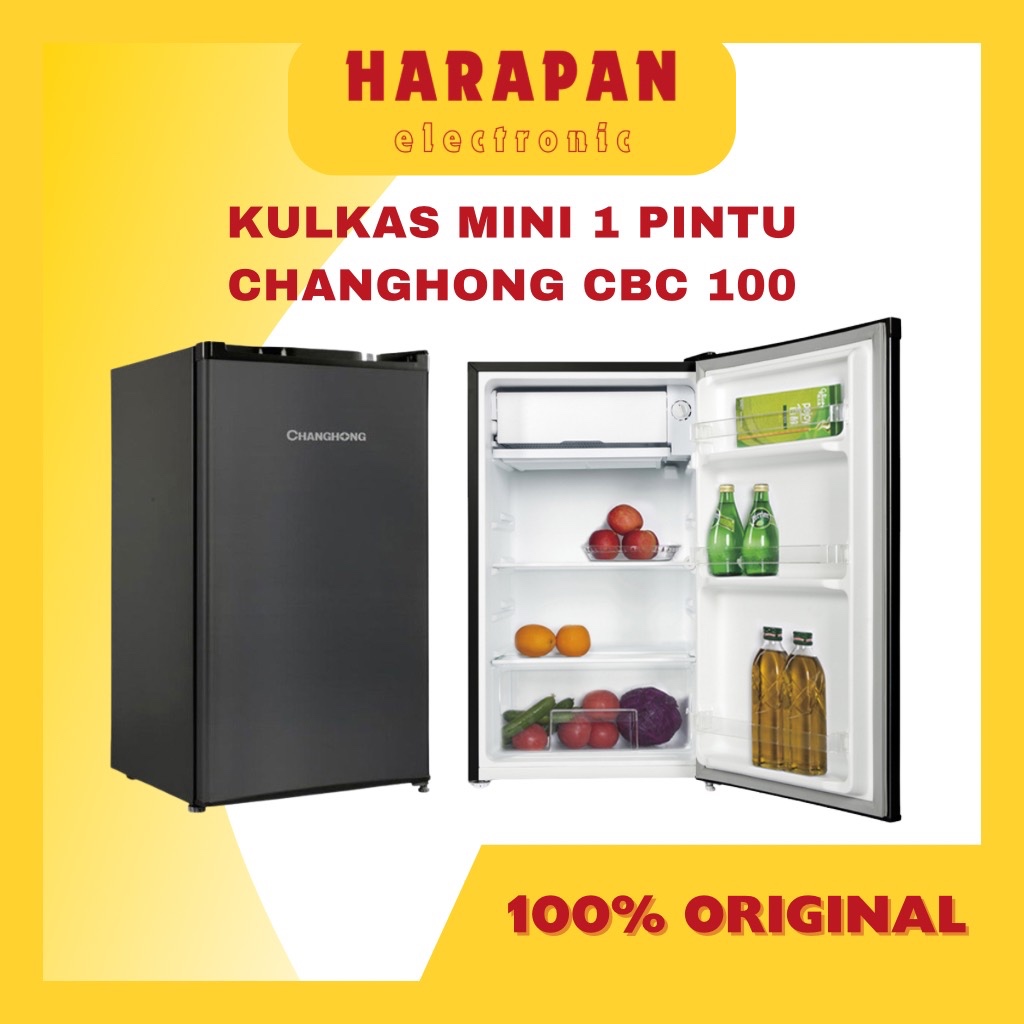 Jual KULKAS MINI CHANGHONG CBC 100 100 LITER DARK GREY / LEMARI ES 1 ...