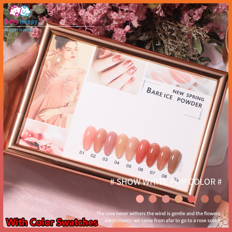 Jual New 15ml 9 Warna jelly color gel polish + contoh warna set ...