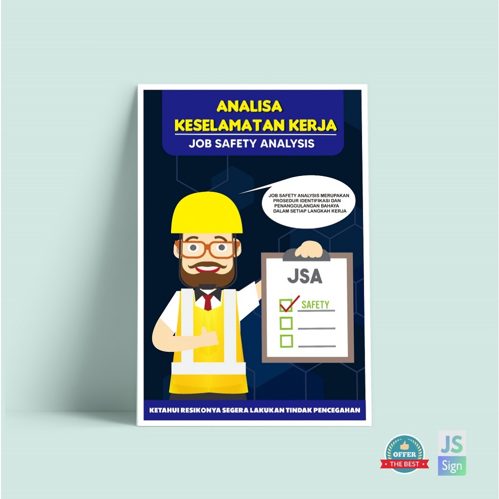 Jual POSTER SAFETY K3 - JOB SAFETY ANALYSIS | Shopee Indonesia