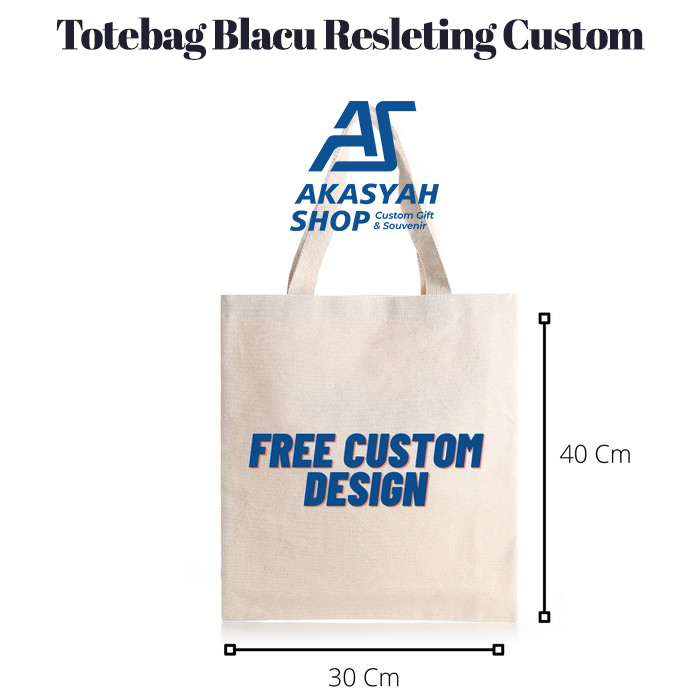 Jual Totebag Blacu Resleting Custom 1 Hari Jadi Desain Full Color ...