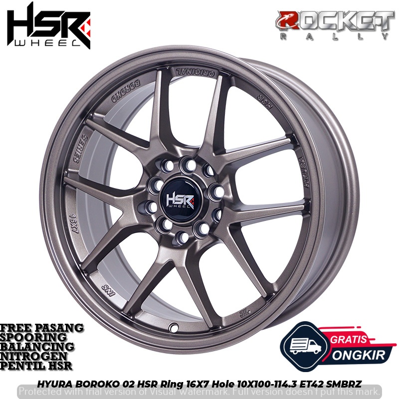 Jual Velg Racing Ring 16 HSR HYURA Baut 5X100/114,3 For Ertiga Altis Sienta Innova Xpander Civic ...
