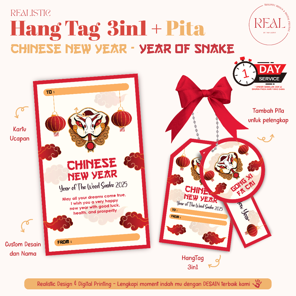 Jual Realistic - Hang Tag Souvenir Chinese New Year - Imlek - Custom Hang Tag | Shopee Indonesia