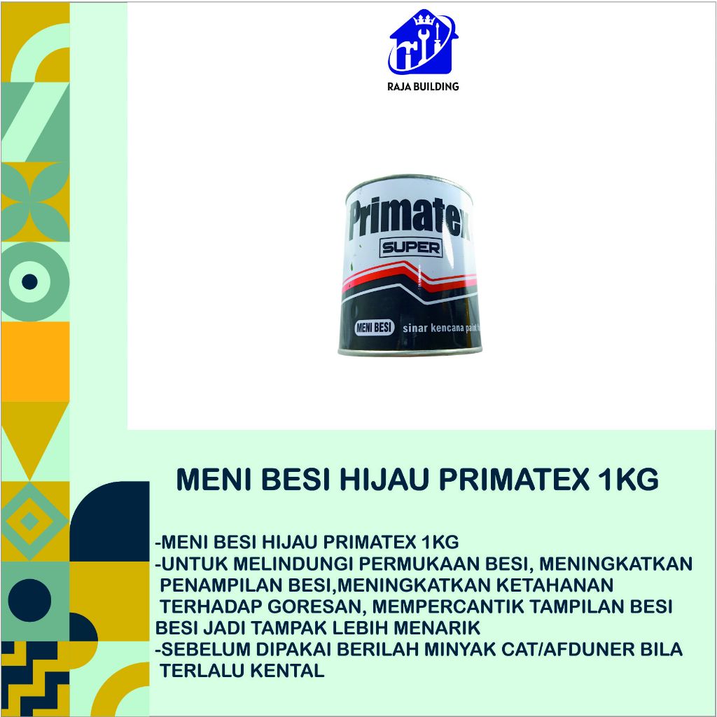 Jual MENI BESI PRIMATEX HIJAU/MENI BESI/CAT DASAR BESI/CAT BESI/CAT ...