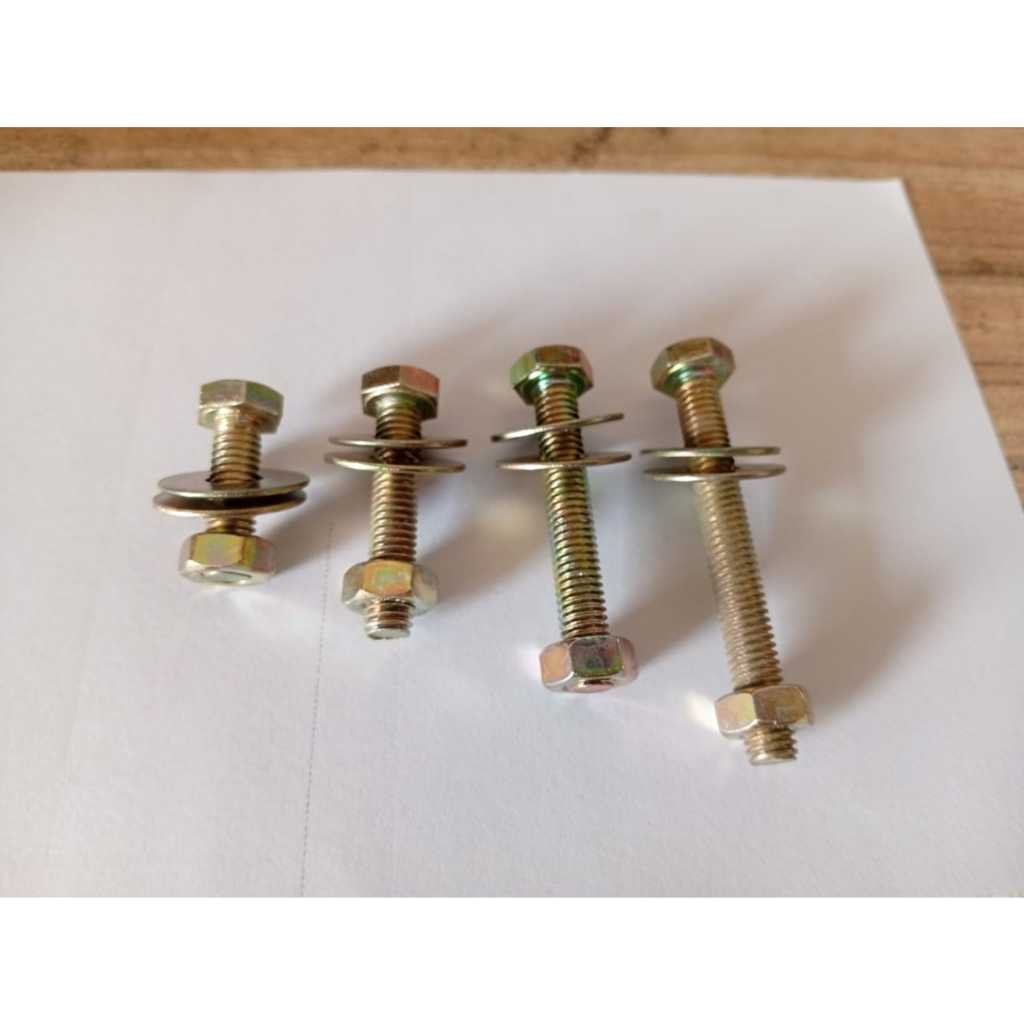 Jual BAUT m6 mur dan ring 2cm 3cm 4cm 5cm bagus pakai kunci 10 | Shopee ...